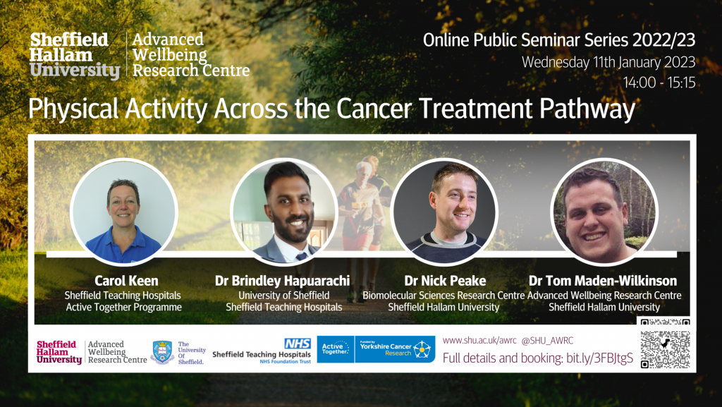 Seminar: Physical Activity Across the Cancer Treatment Pathway – AWRC