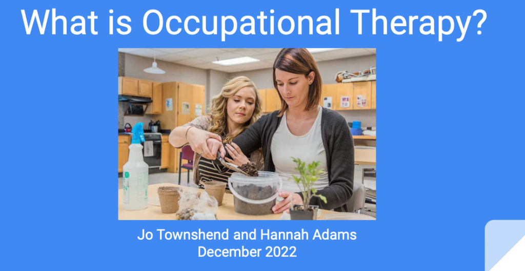 Meet Jo and Hannah: Occupational Therapy Students on Placement at the ...