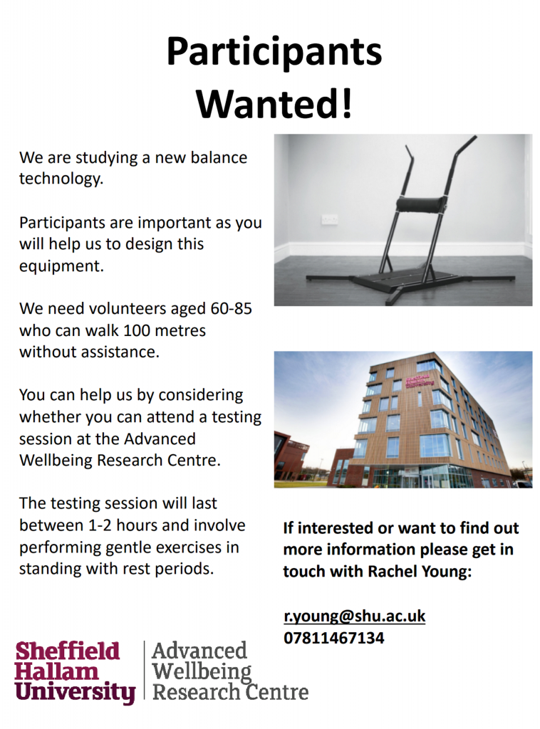 Participants Wanted: Smart Balance Active Project | AWRC