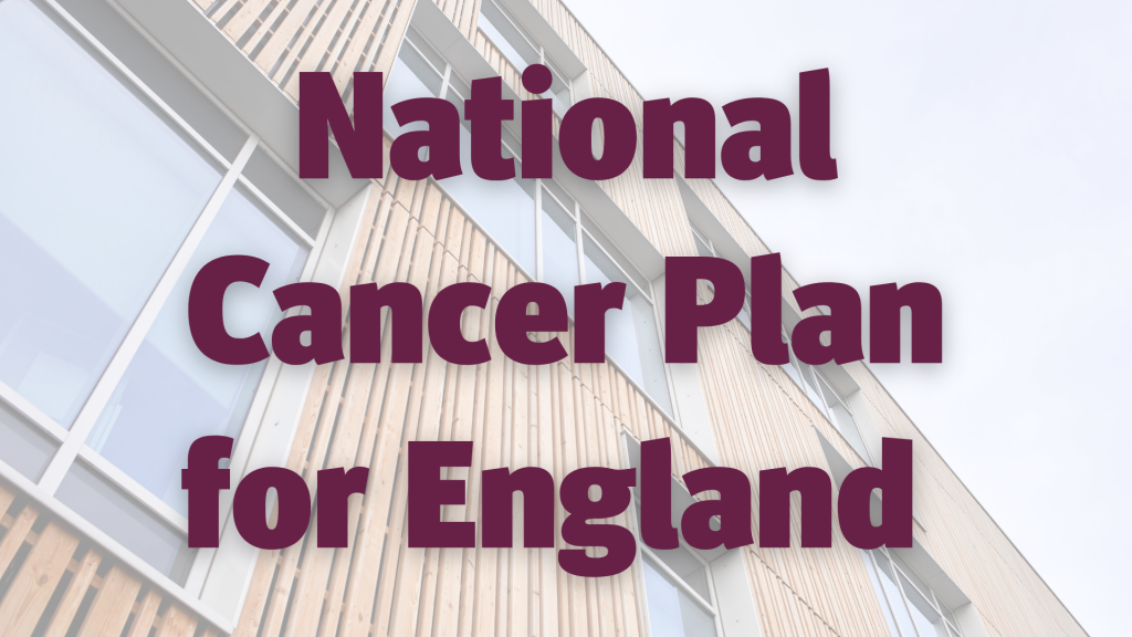 AWRC responds to National Cancer Plan for England | AWRC